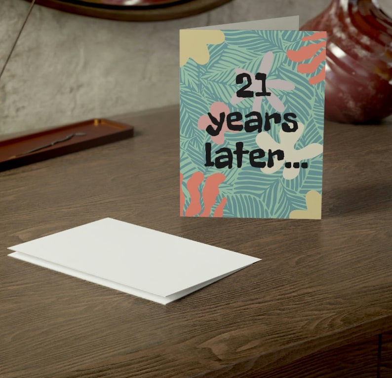 21st Birthday Card Spongebob Theme 21 Years Later Bday - Etsy