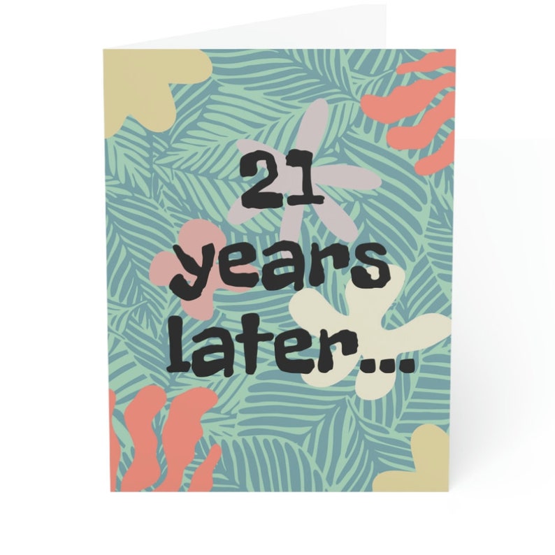 21st Birthday Card | Spongebob Theme, 21 Years Later, Bday Gift for ...