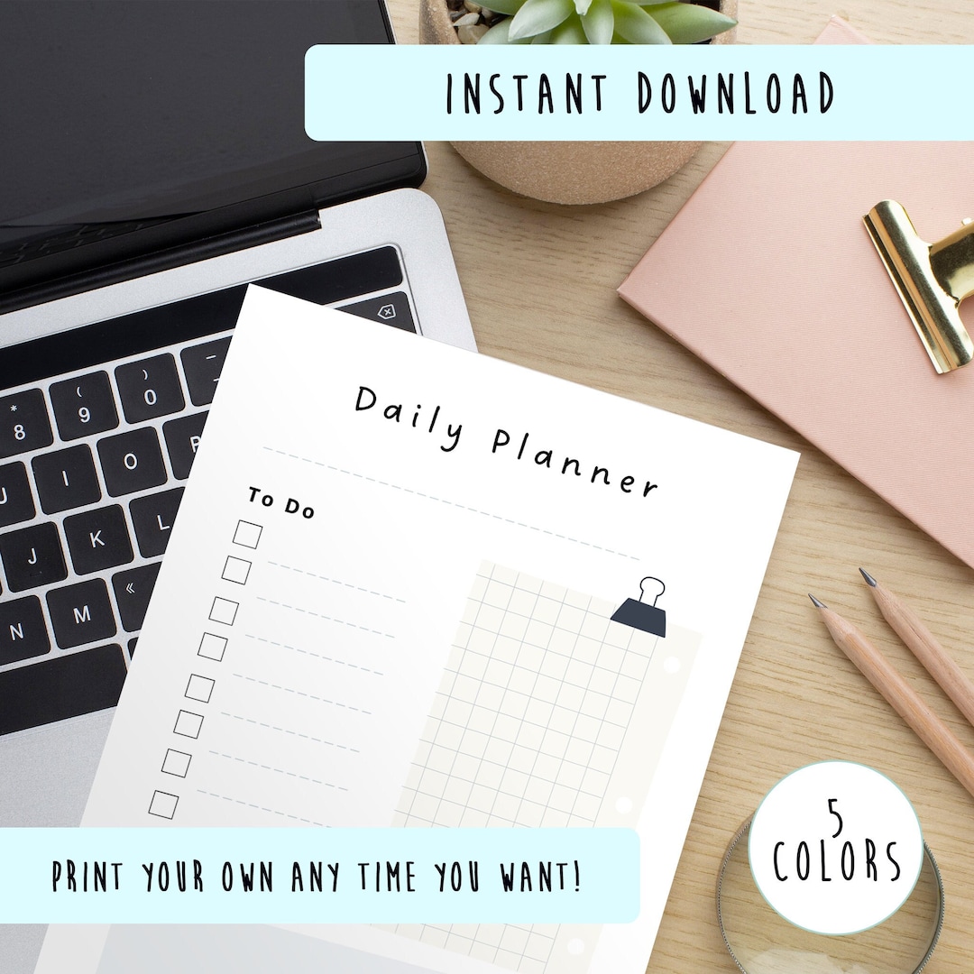 Daily Planner, Digital Planner, Printable Planner ,digital Download ...