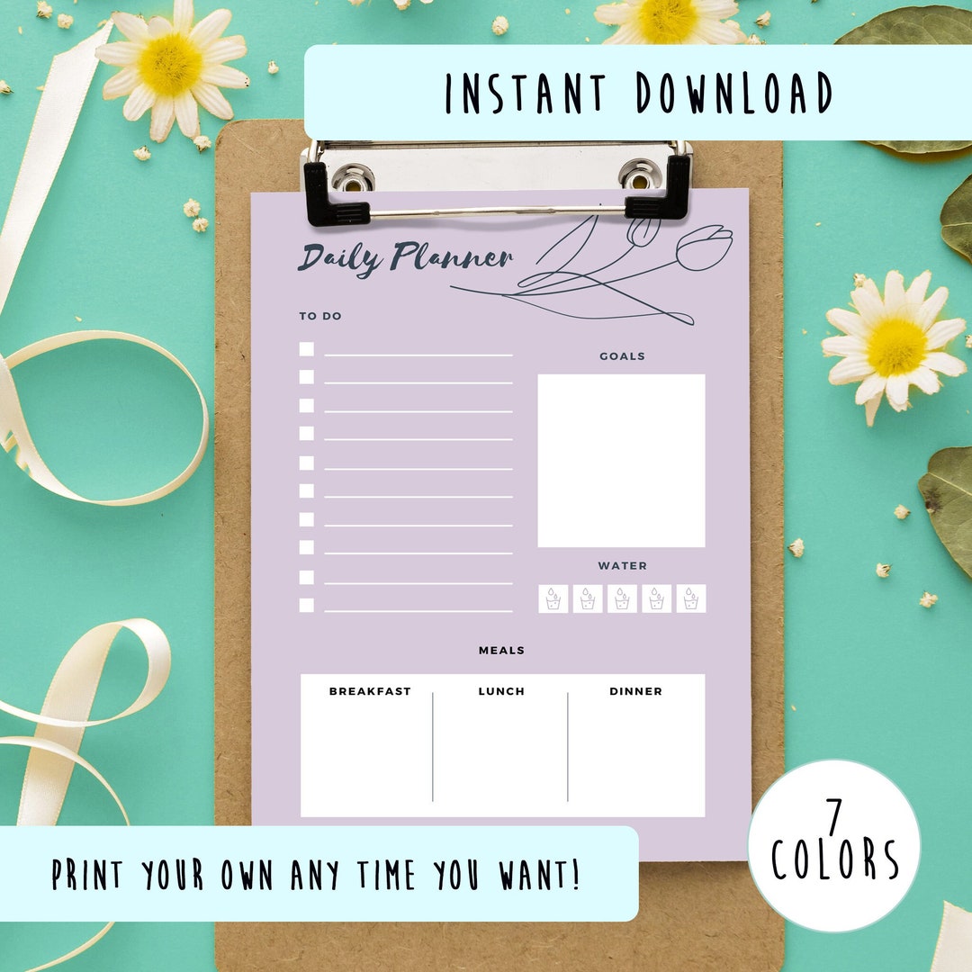 Daily Planner, Digital Planner, Printable Planner ,digital Download ...
