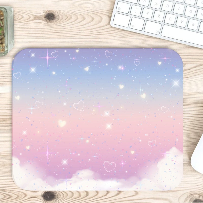 Pink and Blue Mouse Pad - Etsy