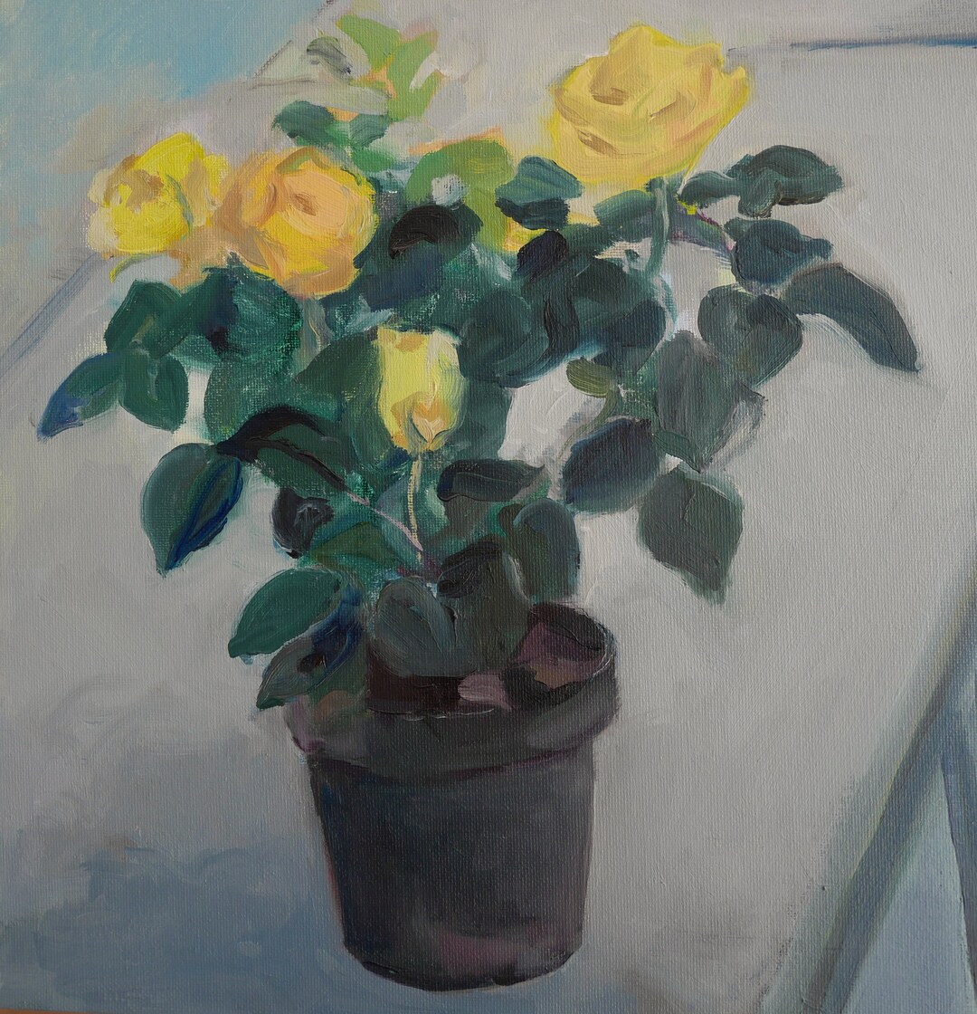 Yellow Roses Ivana Jackson Original Oil Painting - Etsy
