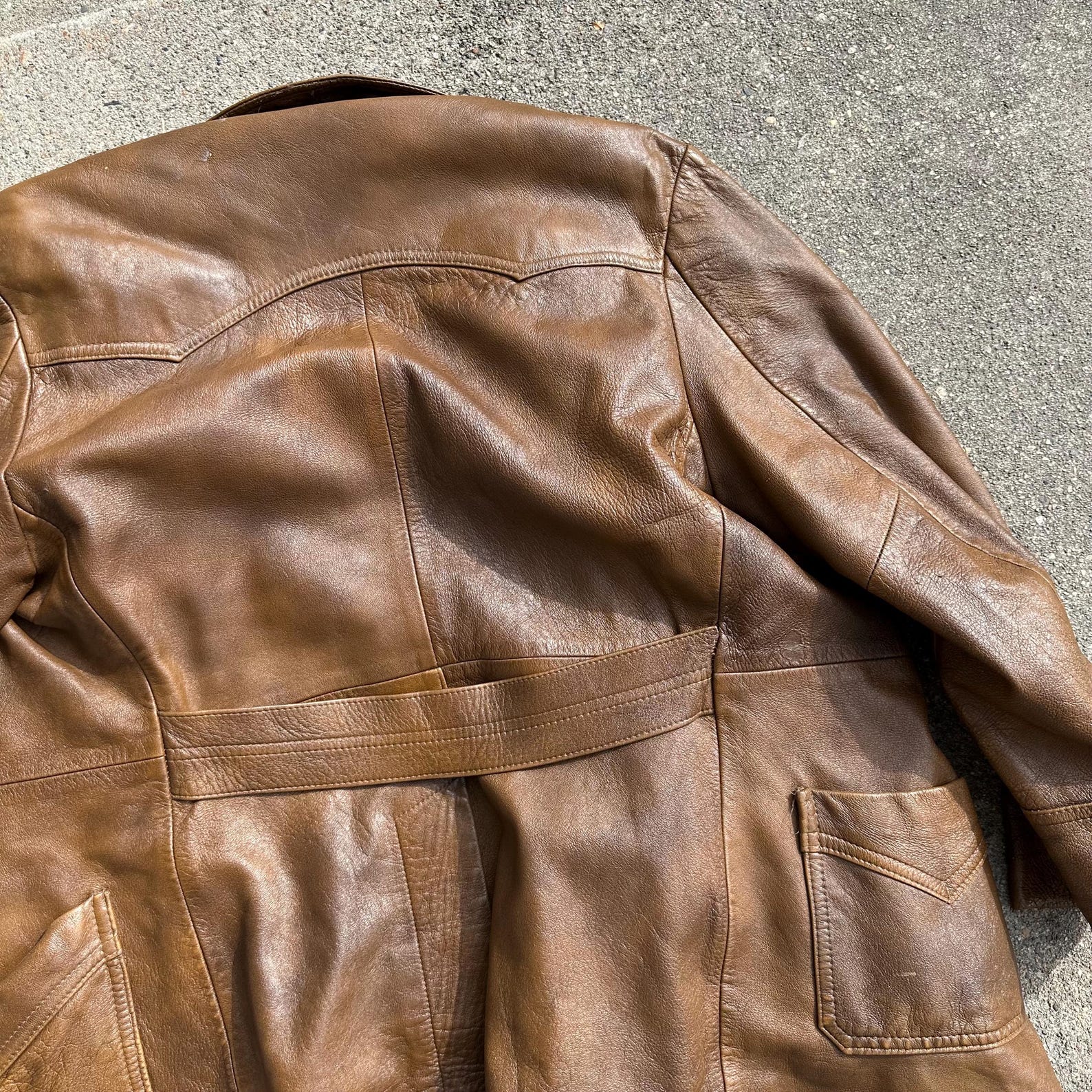 Vintage 1970s Long Brown Leather Made in Canada Jacket - Etsy