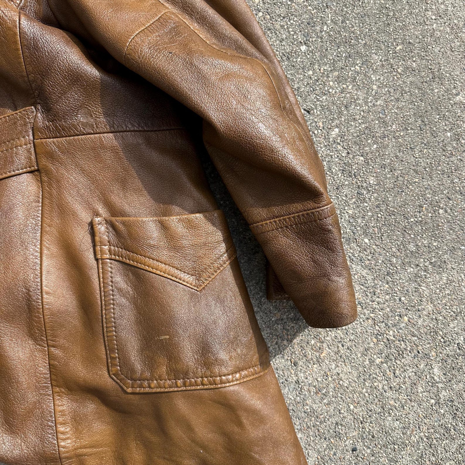 Vintage 1970s Long Brown Leather Made in Canada Jacket - Etsy