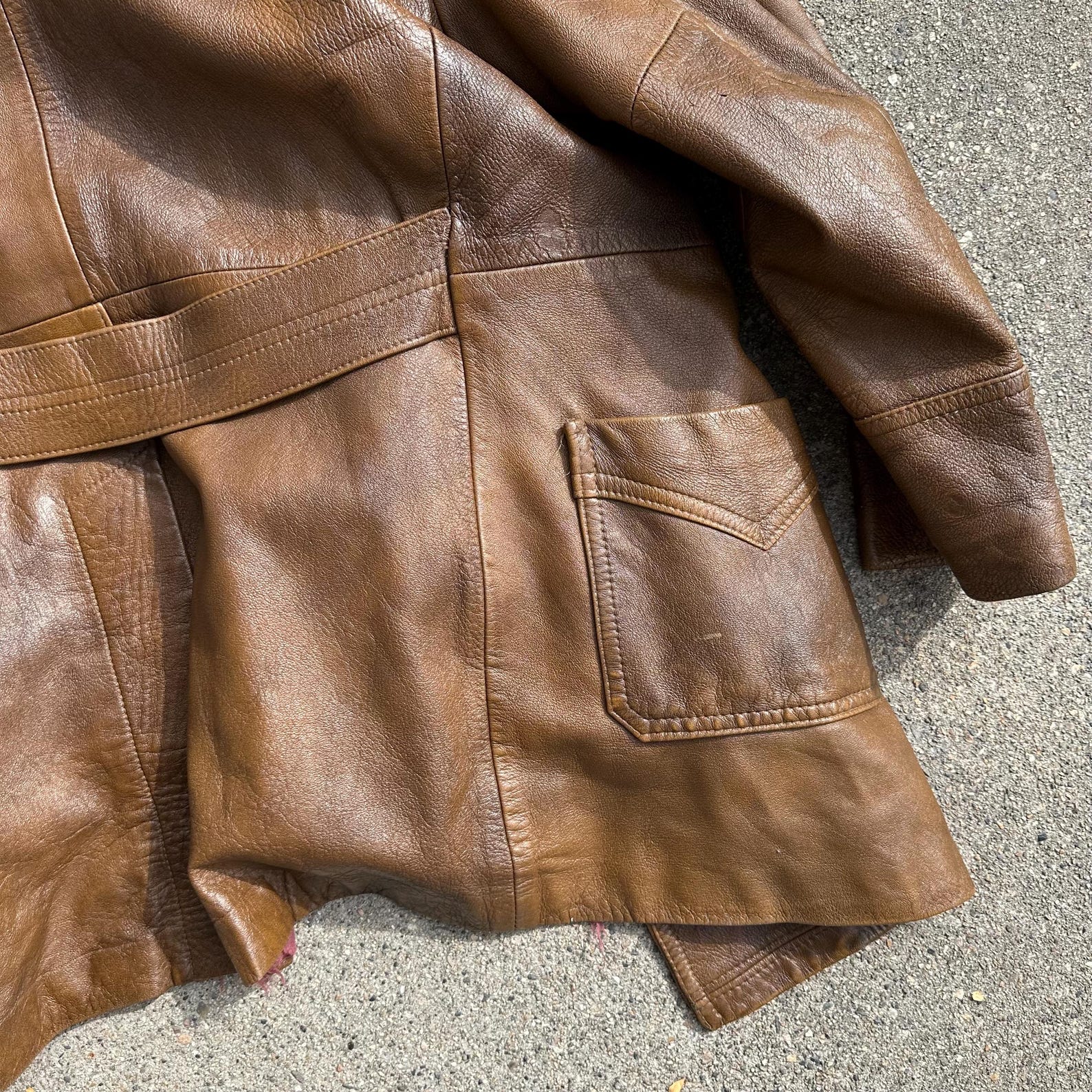 Vintage 1970s Long Brown Leather Made in Canada Jacket - Etsy