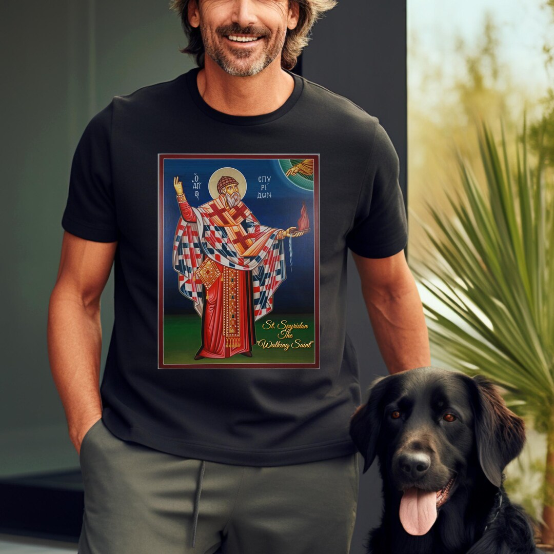 St. Spyridon T-shirt, the Walking Saint, Orthodox Saint Shirt, Saint ...