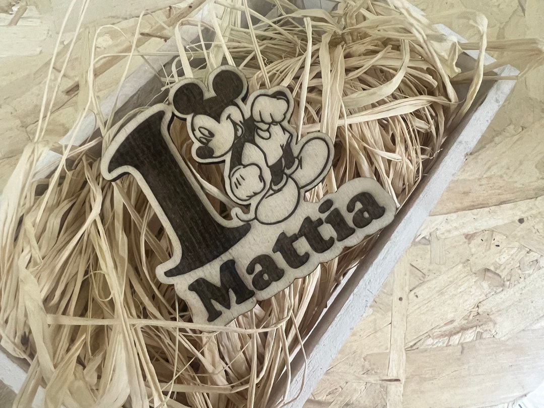 20 Pieces Mickey Mouse Birthday Placeholder 1 Year With Magnet - Etsy