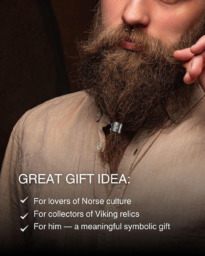 Silver Viking Beard Bead - Edgy Lock Bead for Biker Style - Etsy