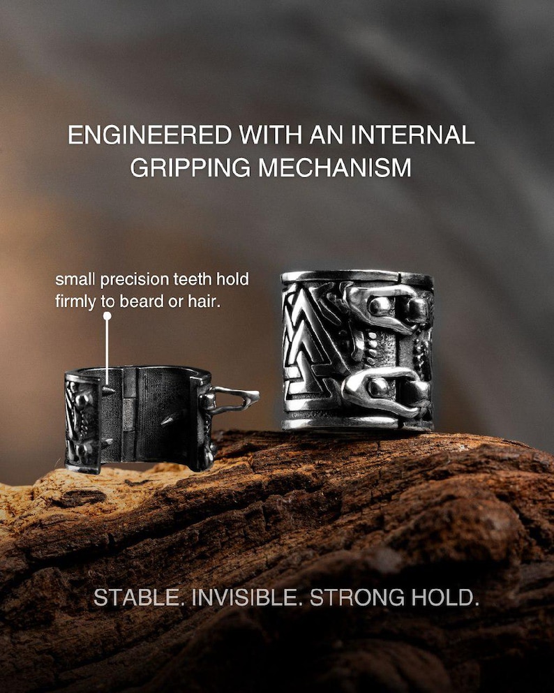 Silver Viking Beard Bead - Edgy Lock Bead for Biker Style - Etsy