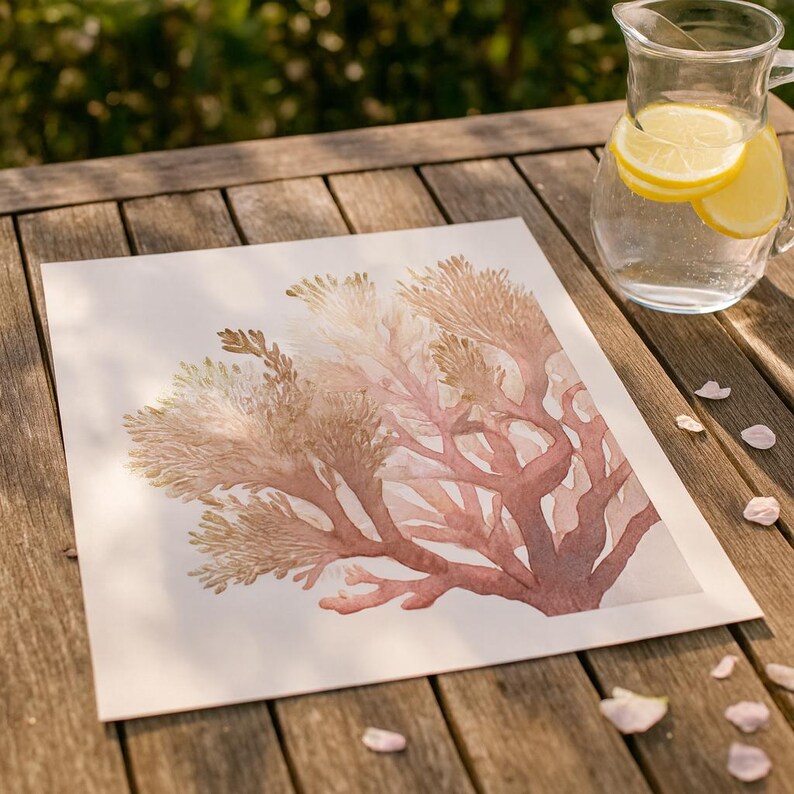 Watercolor Coral Print, Blush Coastal Wall Art (digital Download) - Etsy