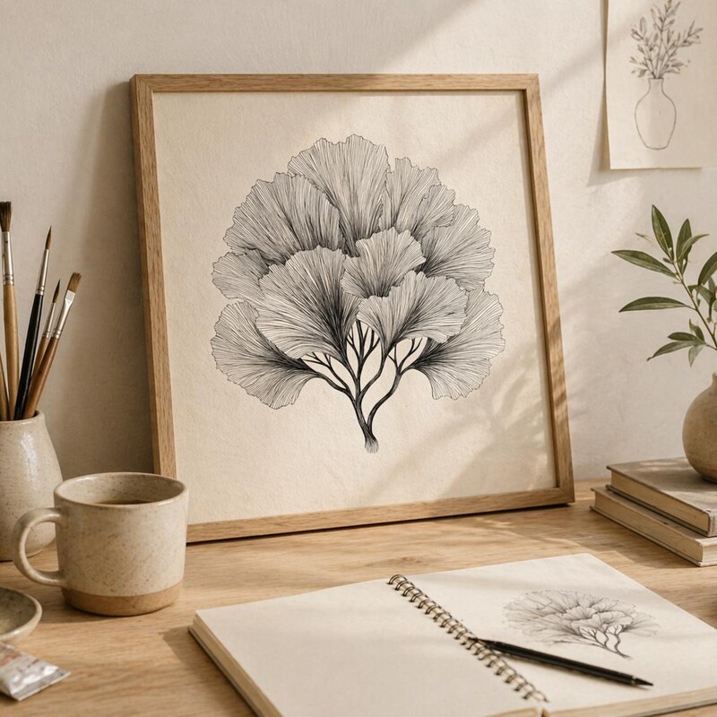 Sea Inspired Line Drawing - Etsy