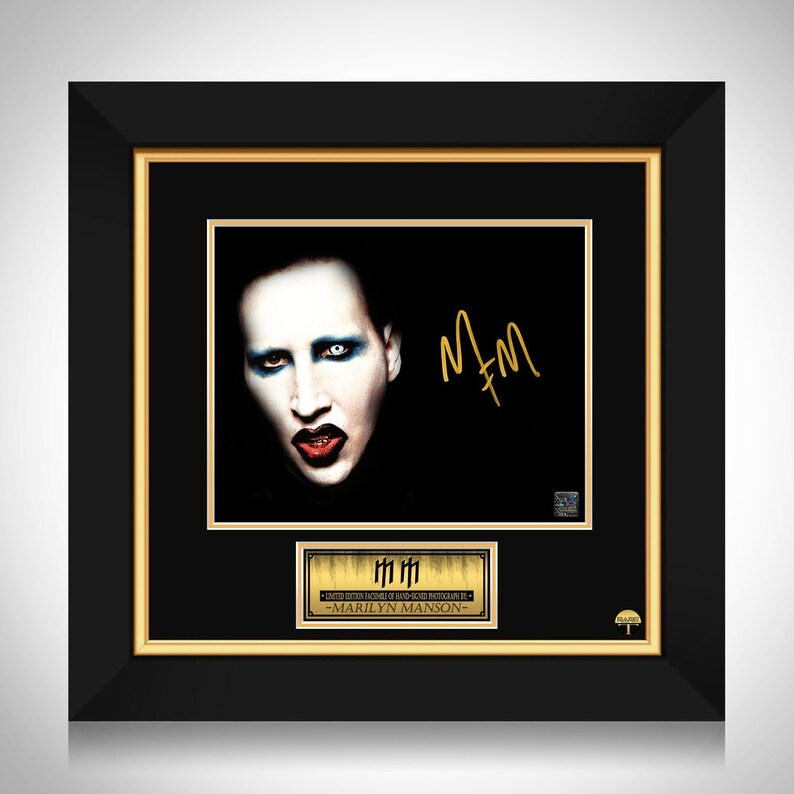 Marilyn Manson Photo Limited Signature Edition Custom Frame - Etsy