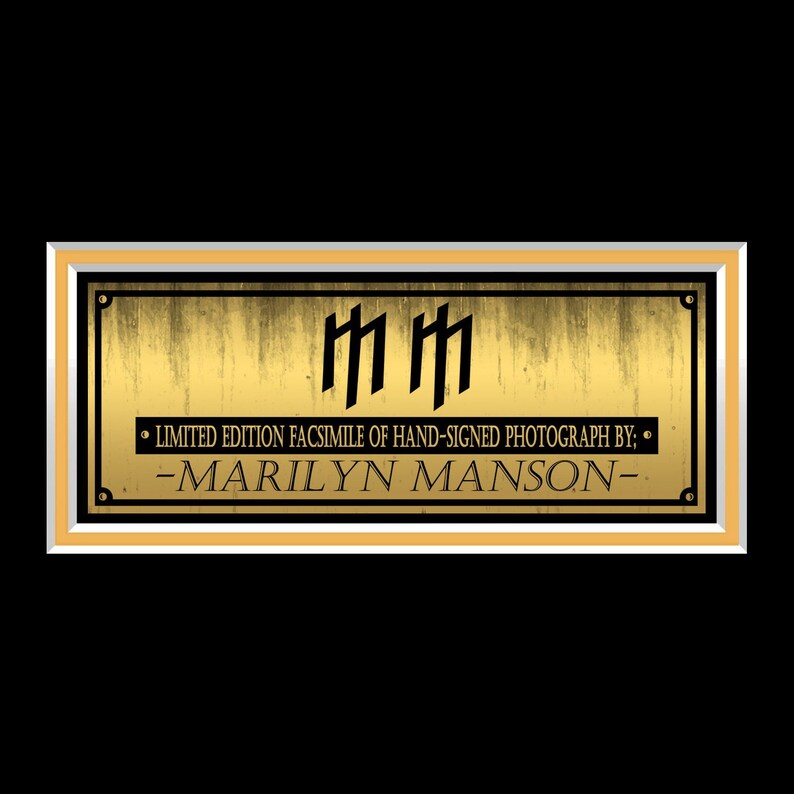 Marilyn Manson Photo Limited Signature Edition Custom Frame - Etsy