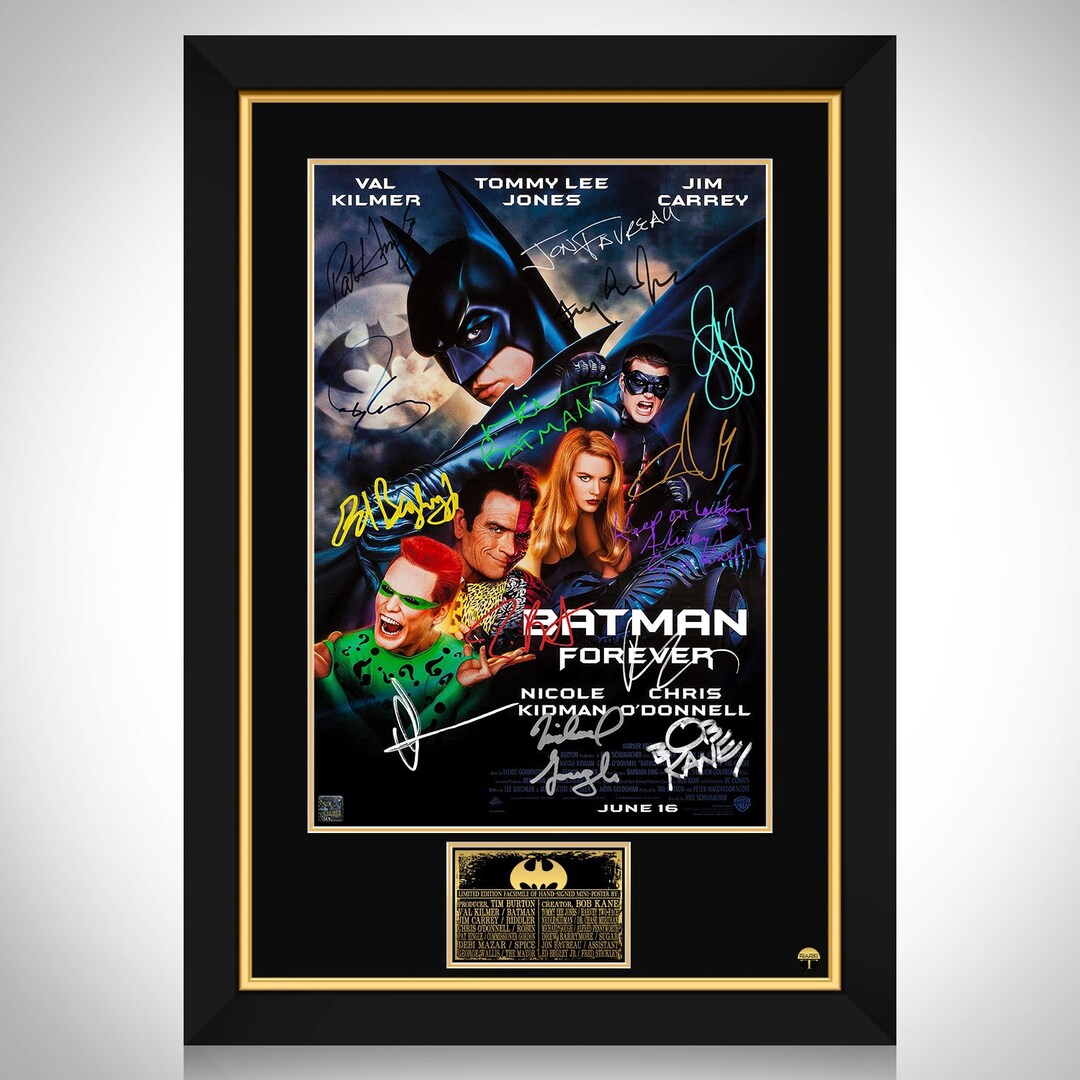 Batman Forever Poster Limited Signature Edition Custom Frame - Etsy