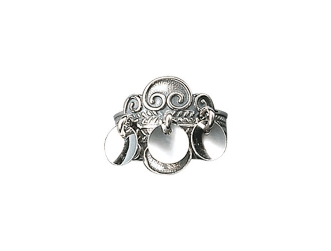 Sylvsmidja Norwegian Silver Bunad Ring Oxidized With Filigree Leaf ...