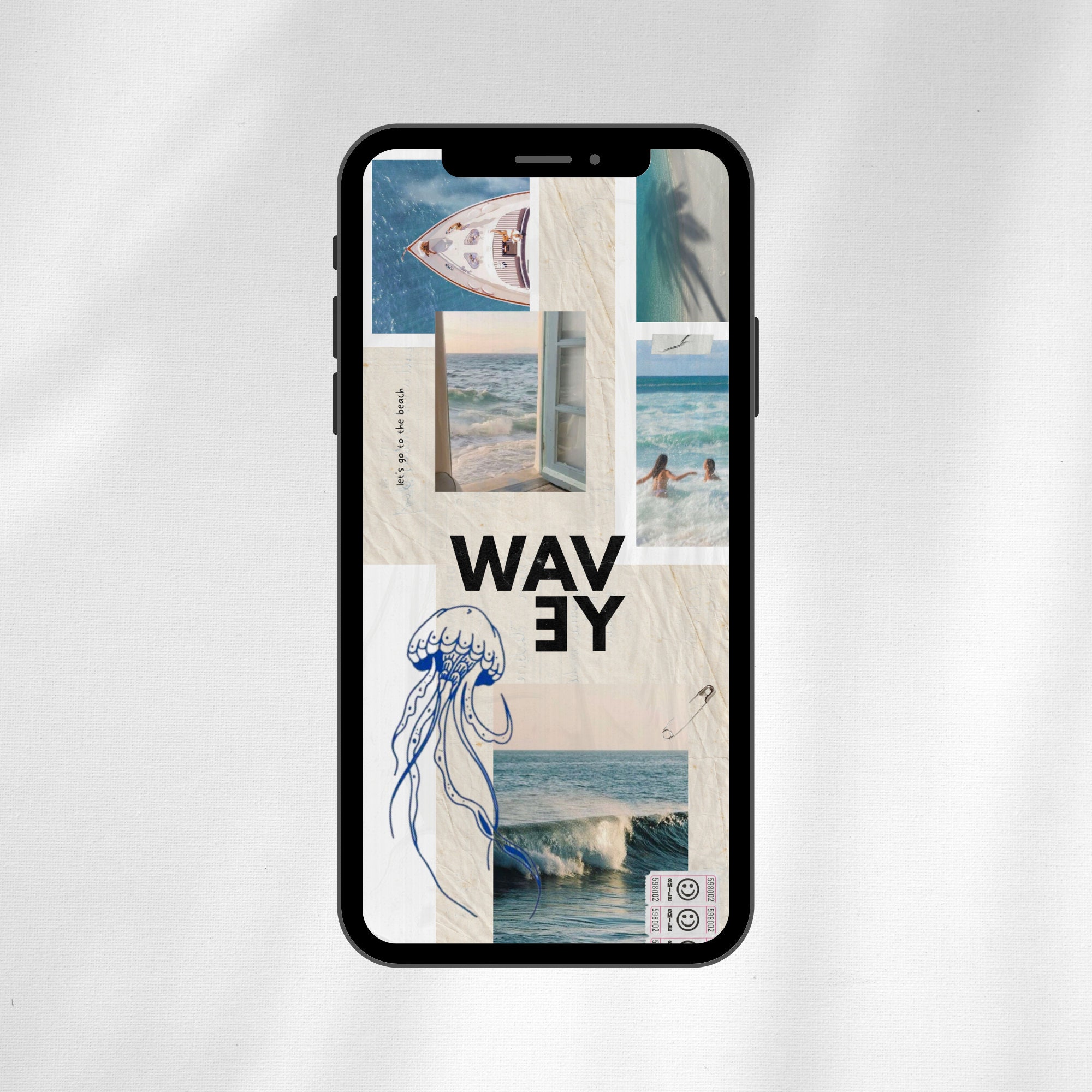 Wavey Digital Download | Phone Background | Screensaver | Custom ...