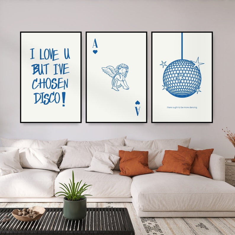 Disco Set Digital Download Posters | Poster Set | Digital Prints | Bar ...