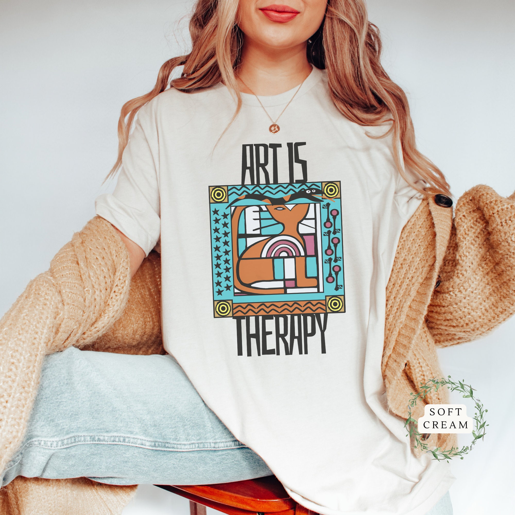 Art is Therapy Shirt, Art Teacher T-shirt, Art Therapist, Art Lover ...