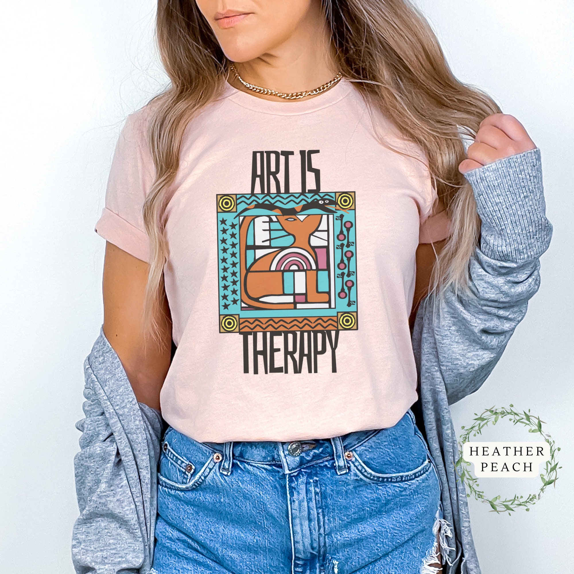 Art is Therapy Shirt, Art Teacher T-shirt, Art Therapist, Art Lover ...
