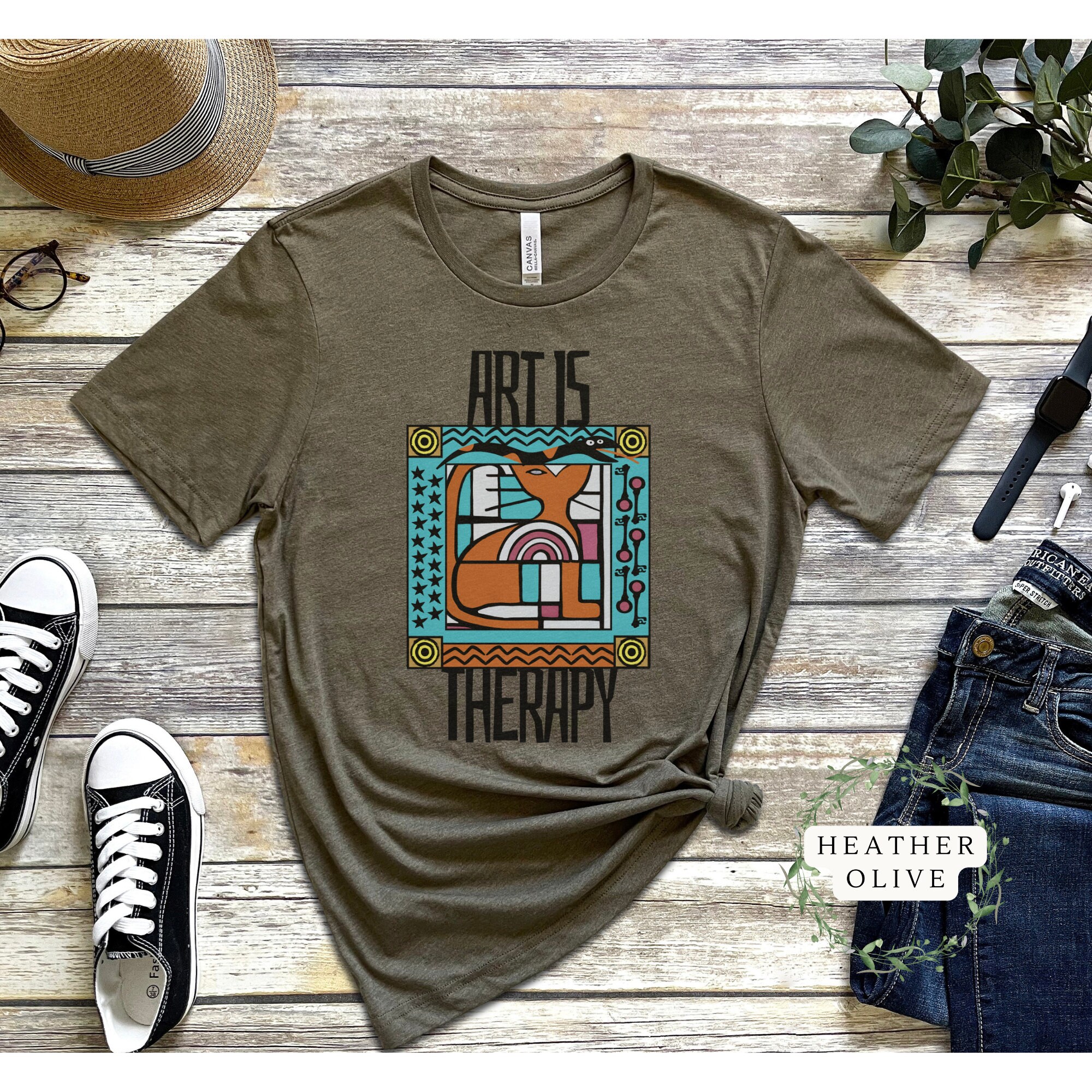 Art is Therapy Shirt, Art Teacher T-shirt, Art Therapist, Art Lover ...