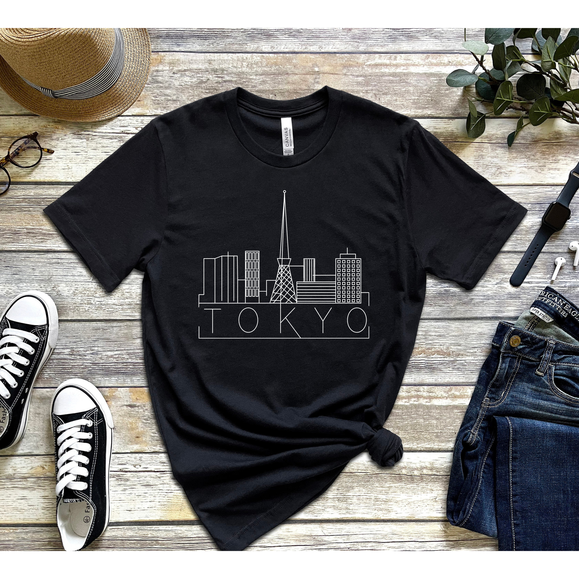 Tokyo Skyline Shirt, Japan Shirt, Modern Minimalist Tokyo T-shirt ...