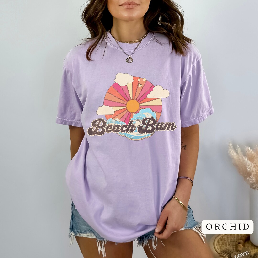 Beach Bum Shirt, Retro Comfort Colors® Summer Shirt, Beach Shirt for ...
