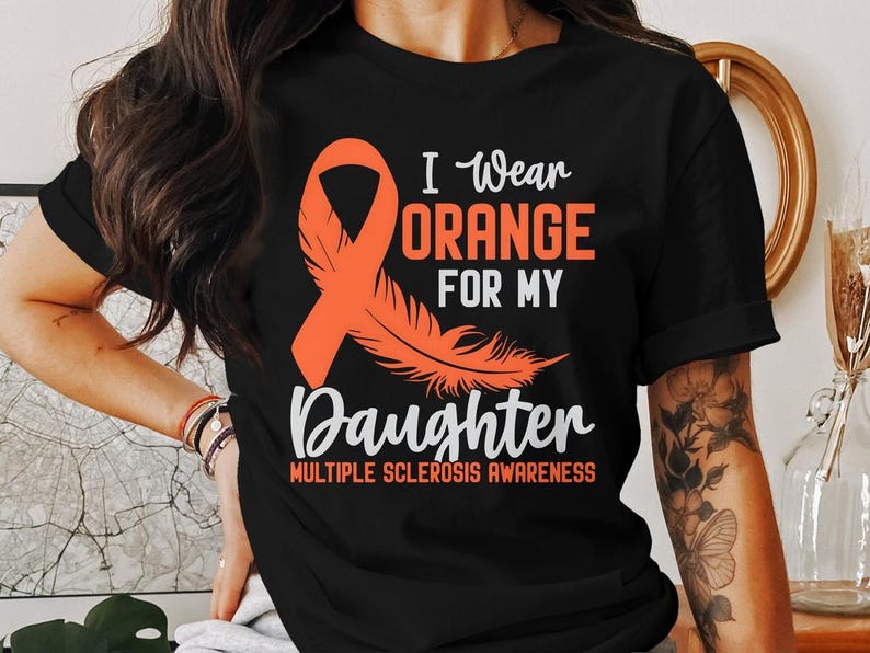 Multiple Sclerosis Awareness PNG Bundle, in March We Wear Orange Png ...