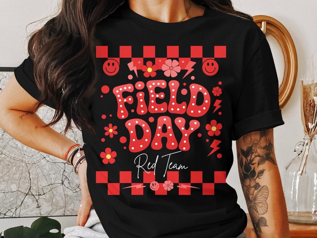 Field Day Red Team PNG - Red Team Color Shirt Design, School Trip Team ...