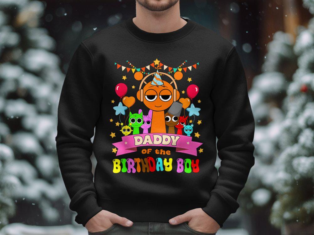 Daddy of the Birthday Boy PNG - Sprunki Party Bday Theme Digital Design ...