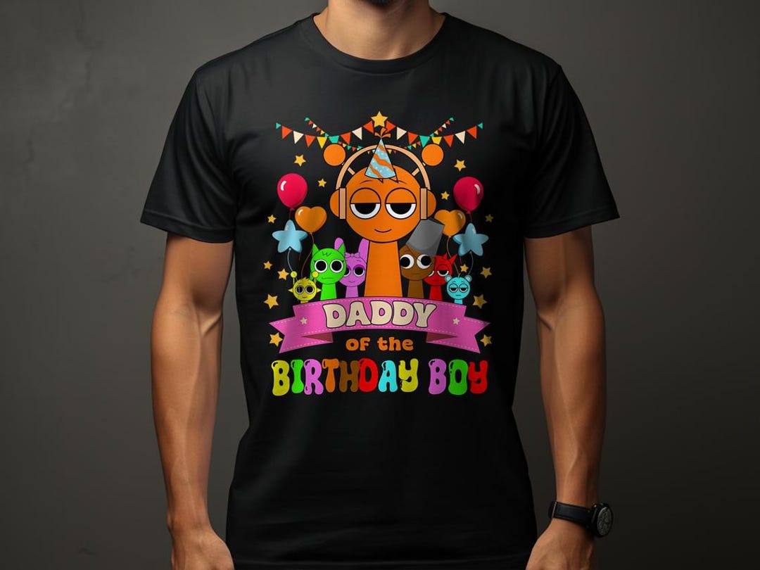 Daddy of the Birthday Boy PNG - Sprunki Party Bday Theme Digital Design ...