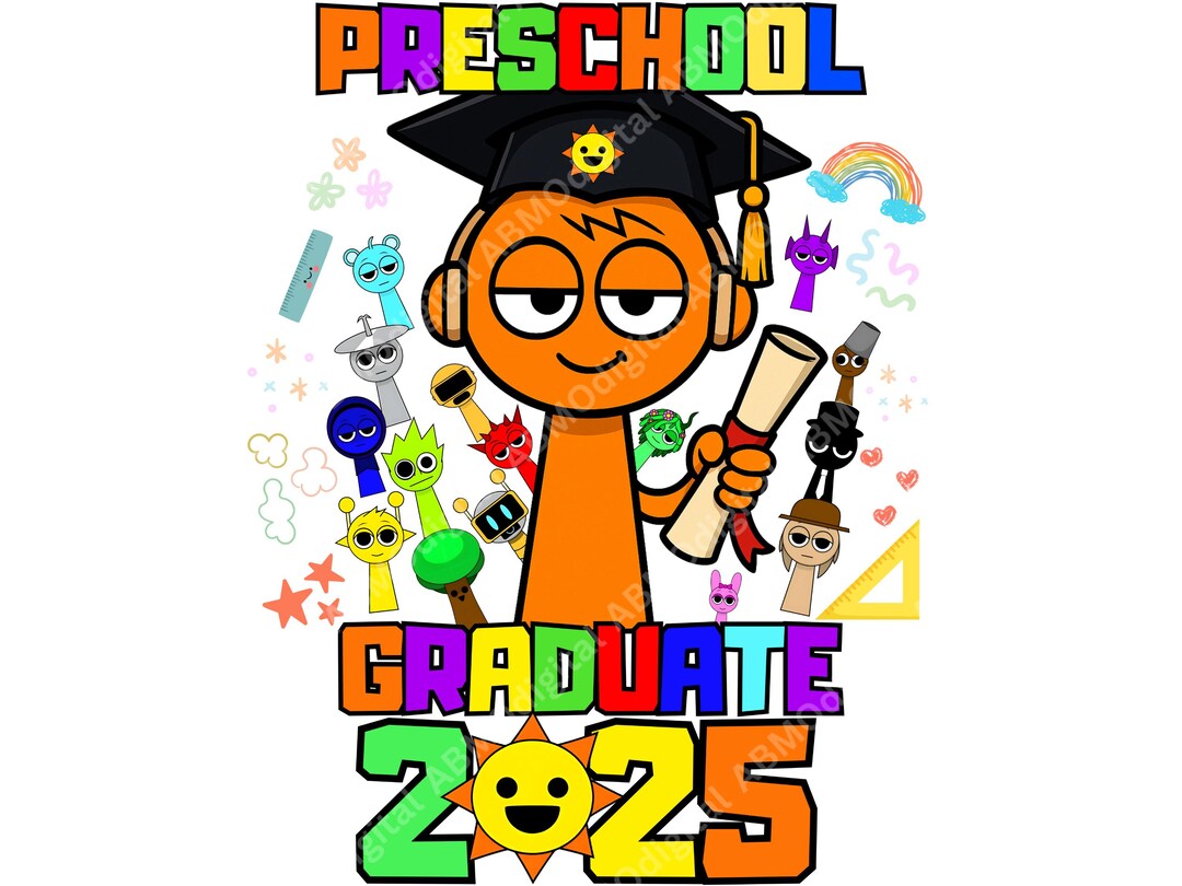 Sprunki Pre-k Grad PNG – Preschool Graduate 2025 Shirt, Graduation ...