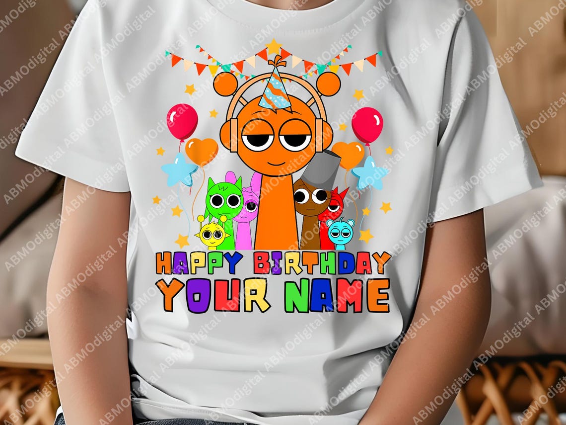 Custom Sprunki Birthday, Personalized Name Sprunki Birthday for Kids ...