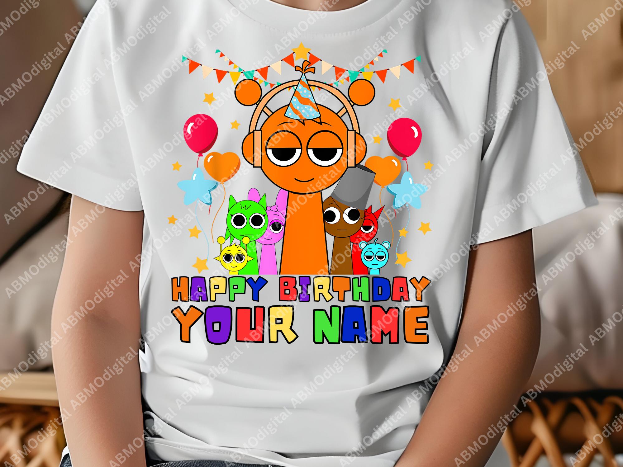 Custom Sprunki Birthday, Personalized Name Sprunki Birthday for Kids ...
