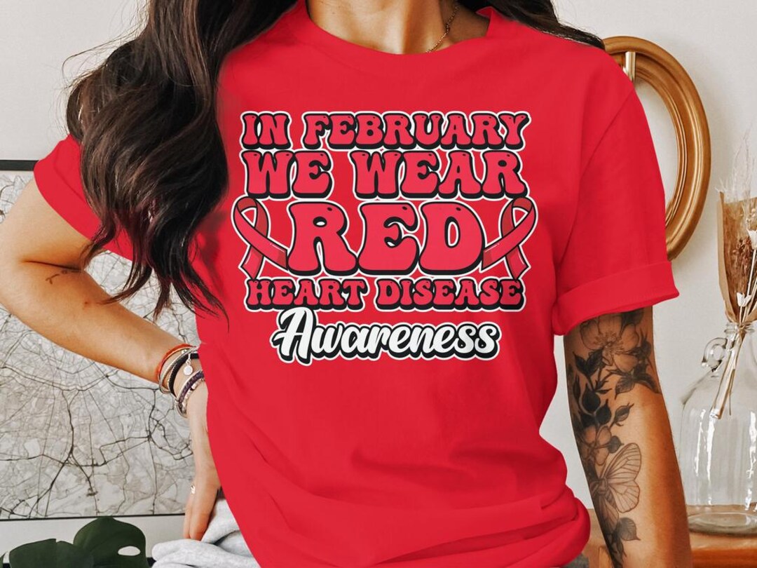 Go Red for Heart Disease Awareness PNG, CHD Wear Red Digital Download ...