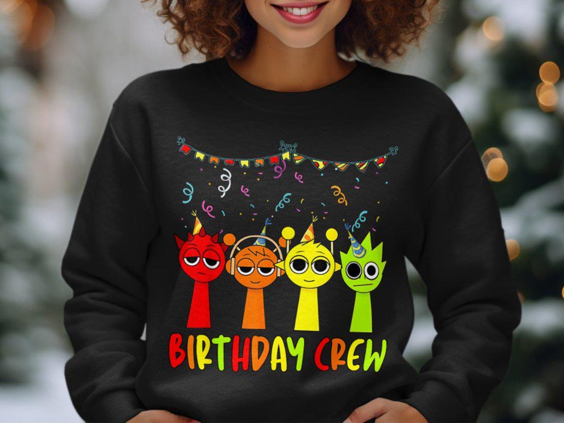 Sprunki Birthday Crew PNG - Party Decorations for Boys, T-shirt Design ...