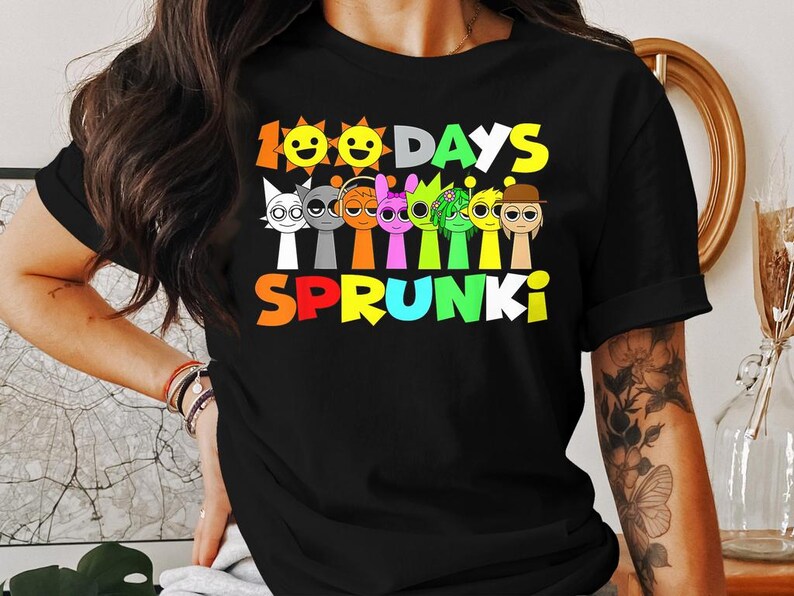 Sprunki 100 Days of School 2025 PNG - Fun Toys Theme Digital Design for ...