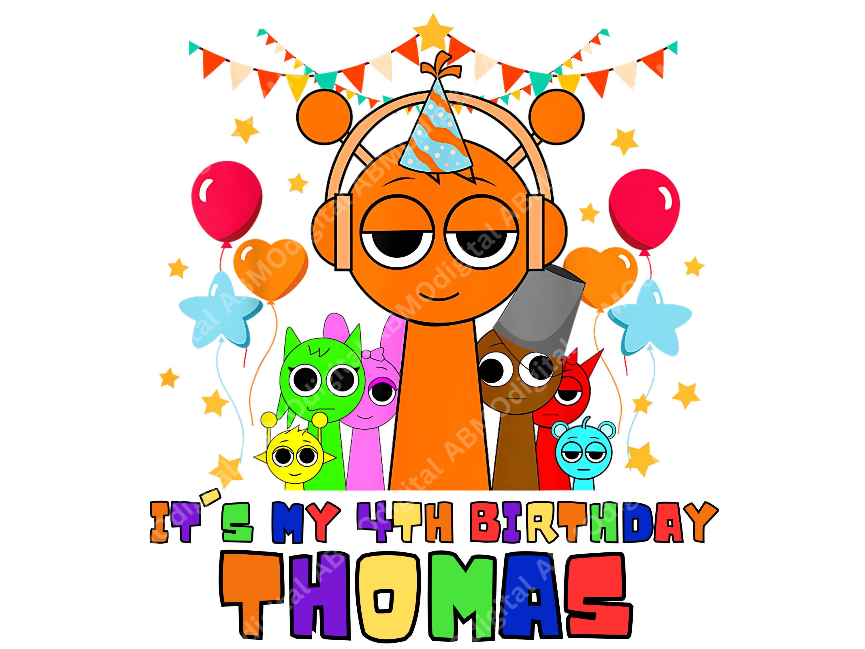 Custom Sprunki Birthday, Personalized Name and Age Sprunki Birthday for ...