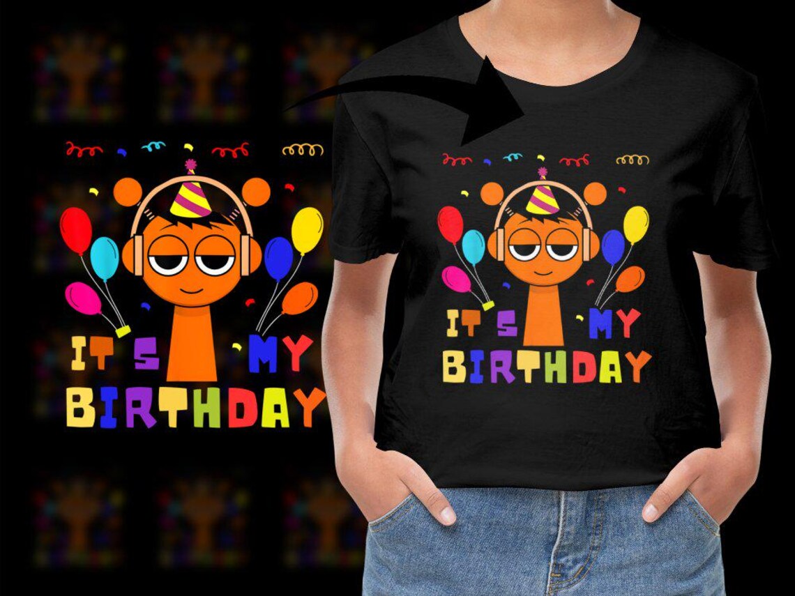 Sprunki Kids Birthday Digital Design - It's My Birthday Printable ...