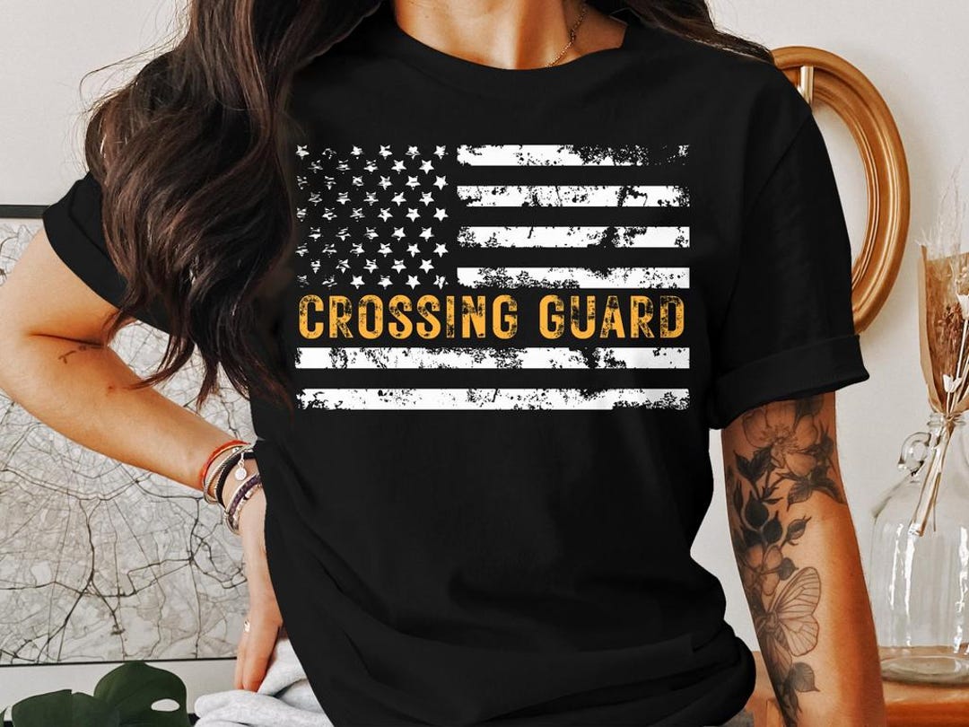 Crossing Guard PNG, American Flag Design, Career Appreciation Shirt - Etsy