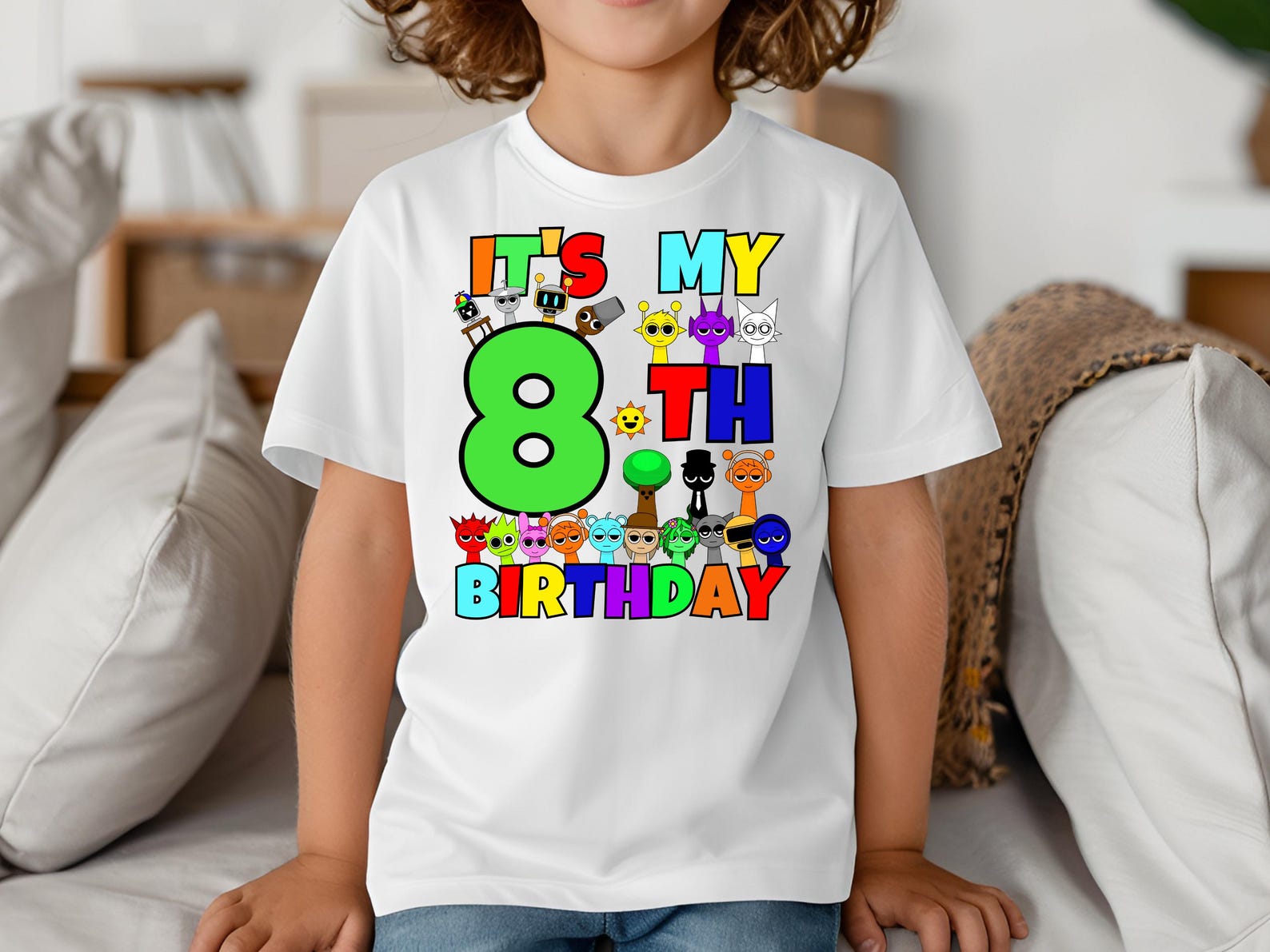 Custom Sprunki Birthday, Personalized Age Sprunki Birthday for Kids PNG ...