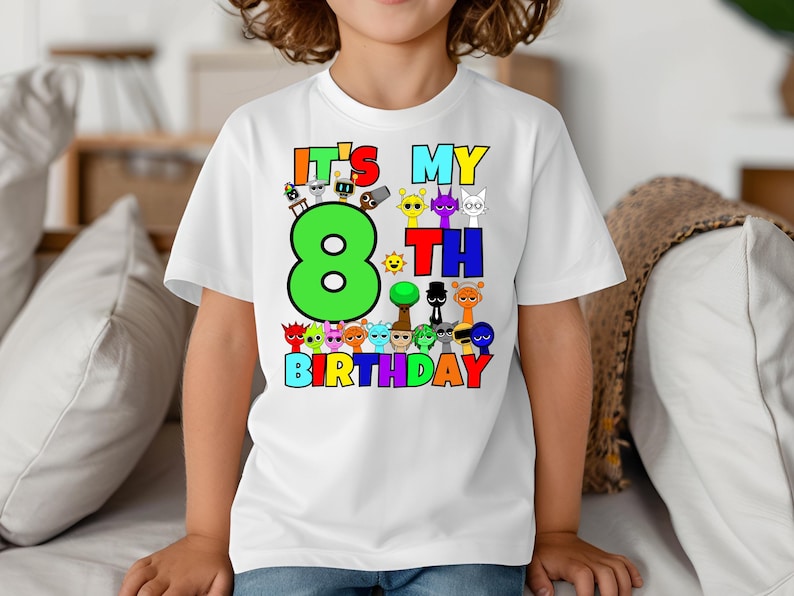 Custom Sprunki Birthday, Personalized Age Sprunki Birthday for Kids PNG ...