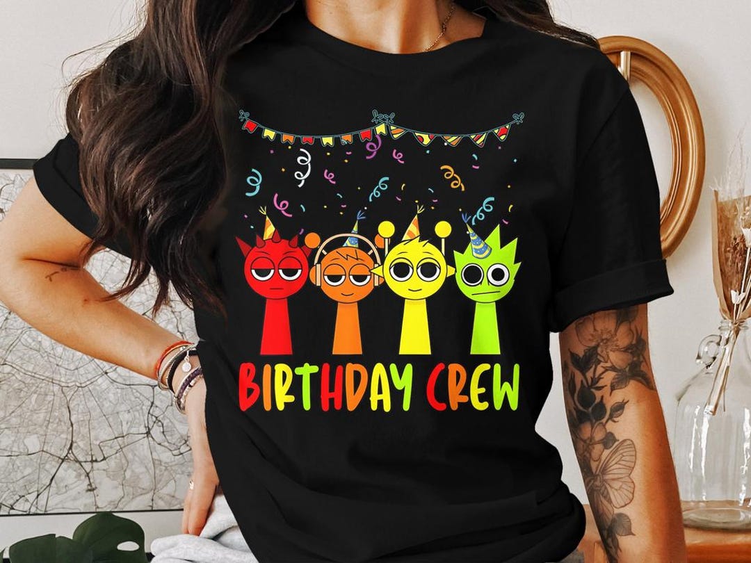 Sprunki Birthday Crew PNG - Party Decorations for Boys, T-shirt Design ...