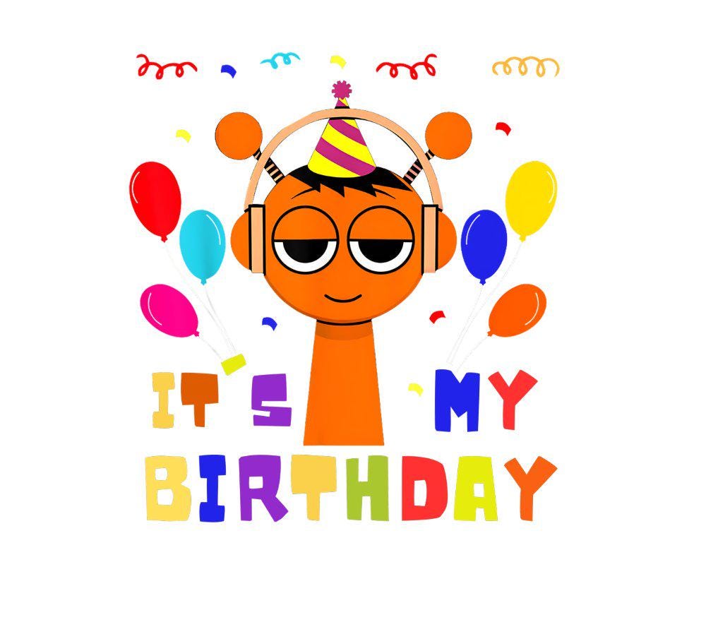Sprunki Kids Birthday Digital Design - It's My Birthday Printable ...