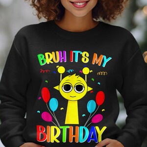 Sprunki Kids Birthday PNG - 'it's My Birthday' Digital Design for Party ...