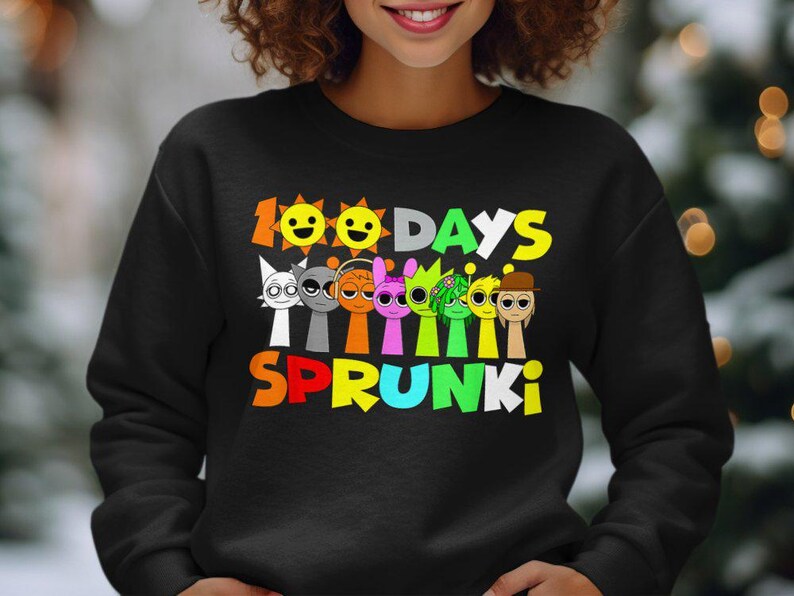 Sprunki 100 Days of School 2025 PNG - Fun Toys Theme Digital Design for ...