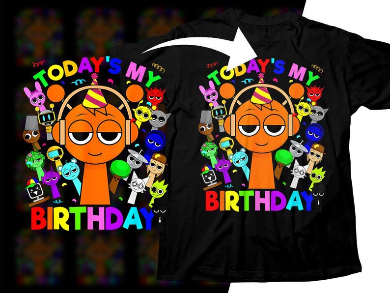 Sprunki Birthday for Kids PNG - 'it's My Birthday' Digital Design for ...
