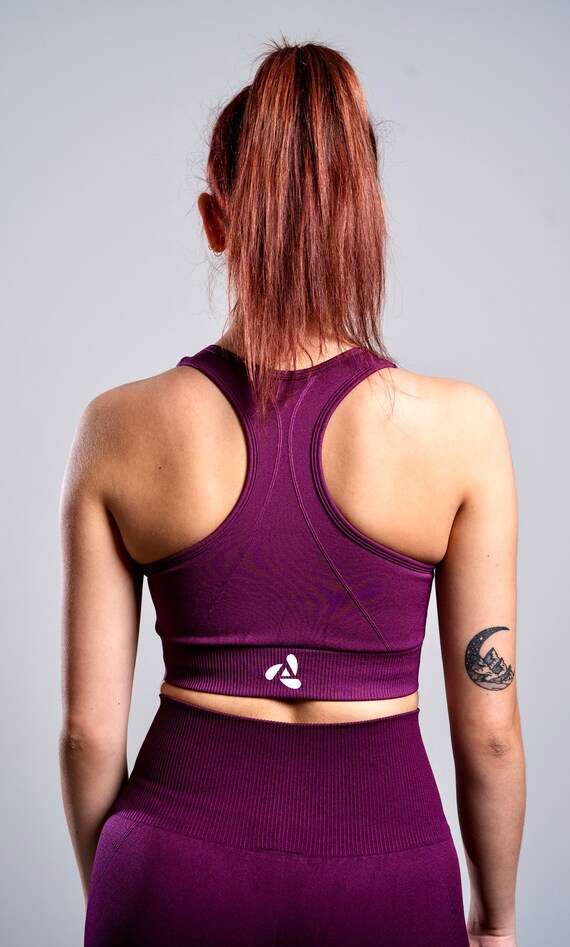 Mauve Seamless activewear set, sports bra and legging… - Gem