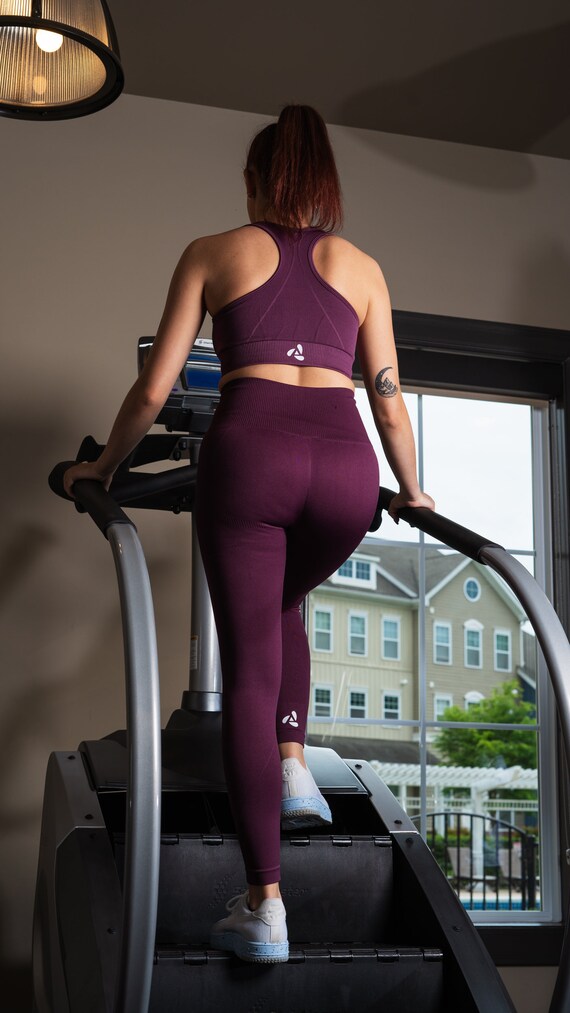 Mauve Seamless activewear set, sports bra and legging… - Gem