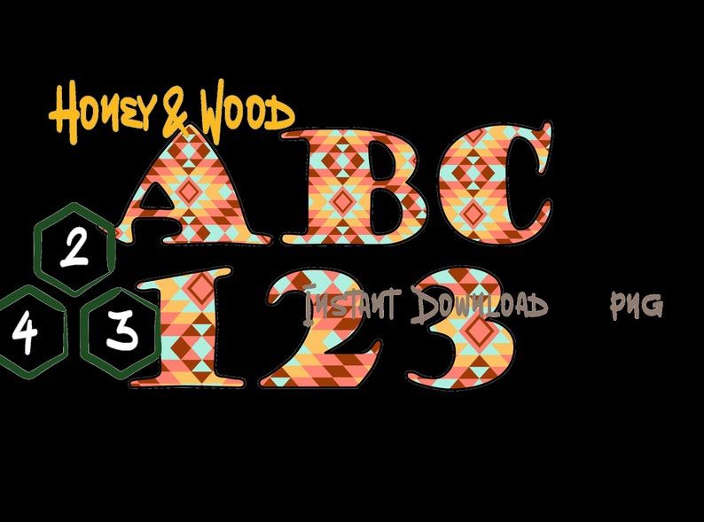 Aztec Font, PNG Fonts - Etsy