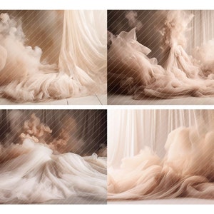 10 Beige Flowy Fabric Digital Backdrops, Maternity Backdrop Overlays ...